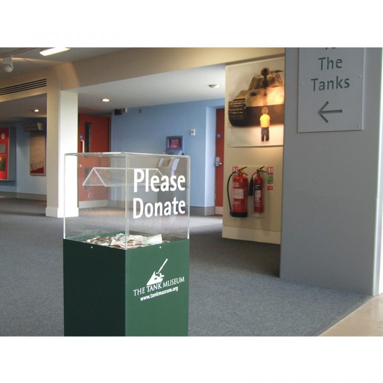 Square Steel Donation Box